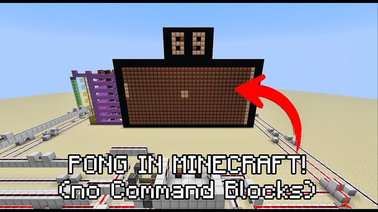 I MADE PONG IN MINECRAFT WITH JUST REDSTONE! - YouTube