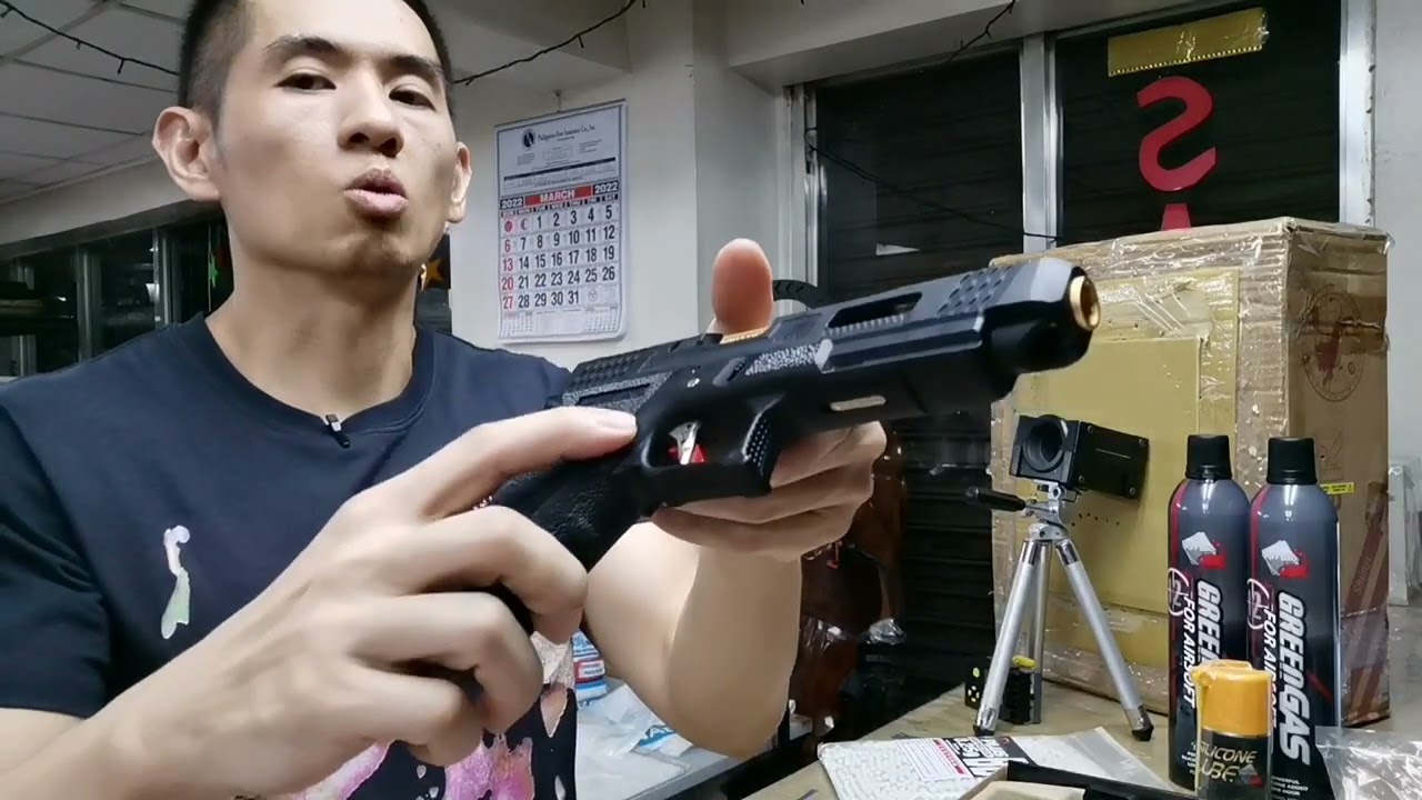 WE Custom Glock 34 or G34 Force Series Airsoft Gas Blowback Pistol ...