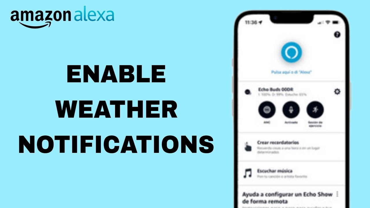 How To Enable Weather Notifications On Amazon Alexa App - YouTube