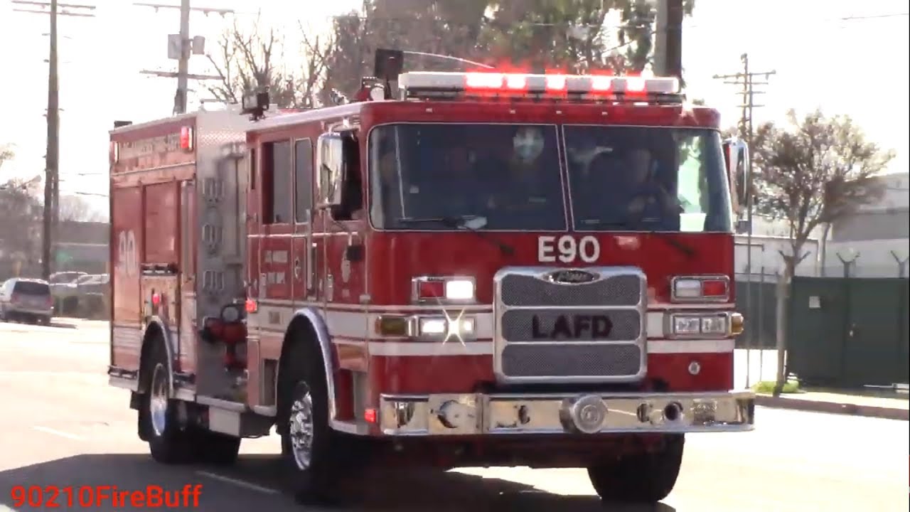 LAFD NEW Engine 90 Responding - YouTube