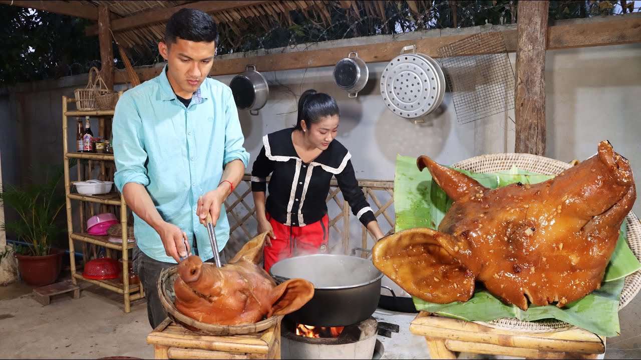 On the weekend, Uncle Daro help to grow vegetable and cooking - Simple ...