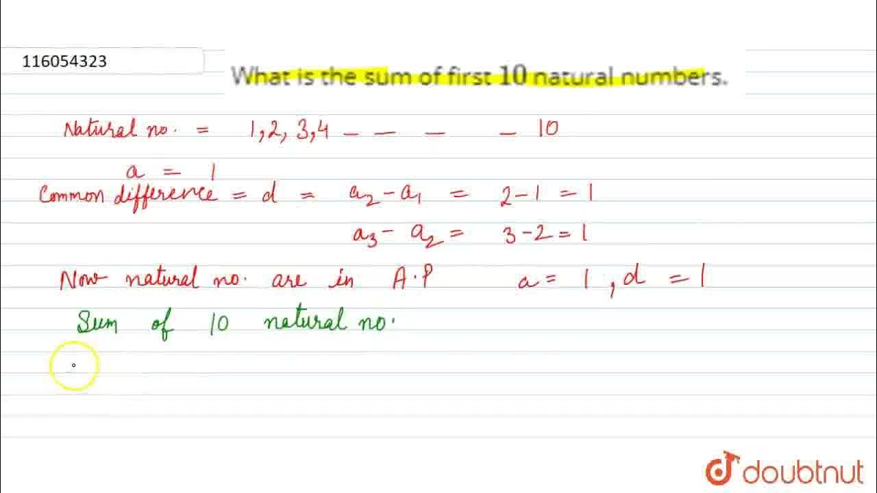What is the sum of first 10 natural numbers. | CLASS 10 | ARITHMETIC ...