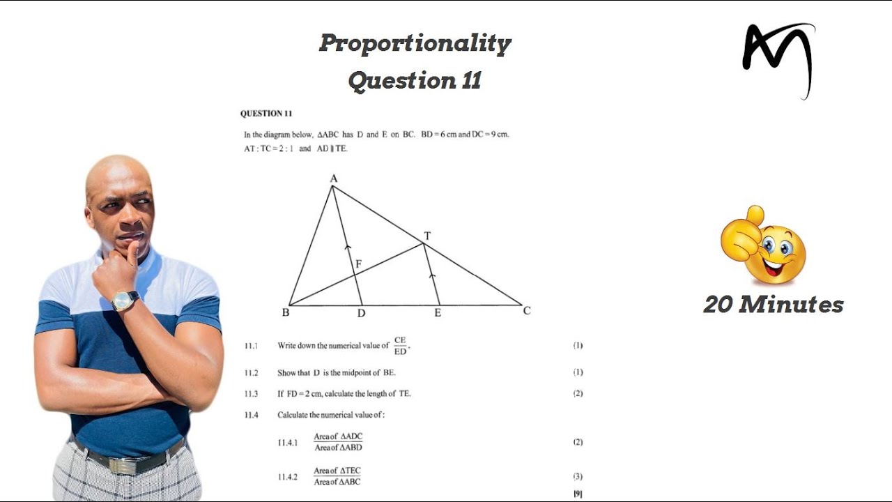 Grade 12 | KZN SEPT 2022 | Paper 2 | Proportionality | Question 11 ...