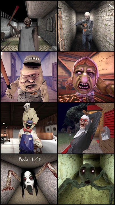 Granny 2 Vs Grandpa Vs A Stranger Place Vs Witch Cry 2 Vs Ice Scream 8 Vs Flying Slendrina - YouTube