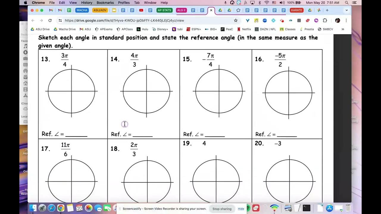 What's a Radian, Coterminal, Reference Angle, Convert to Degrees - YouTube