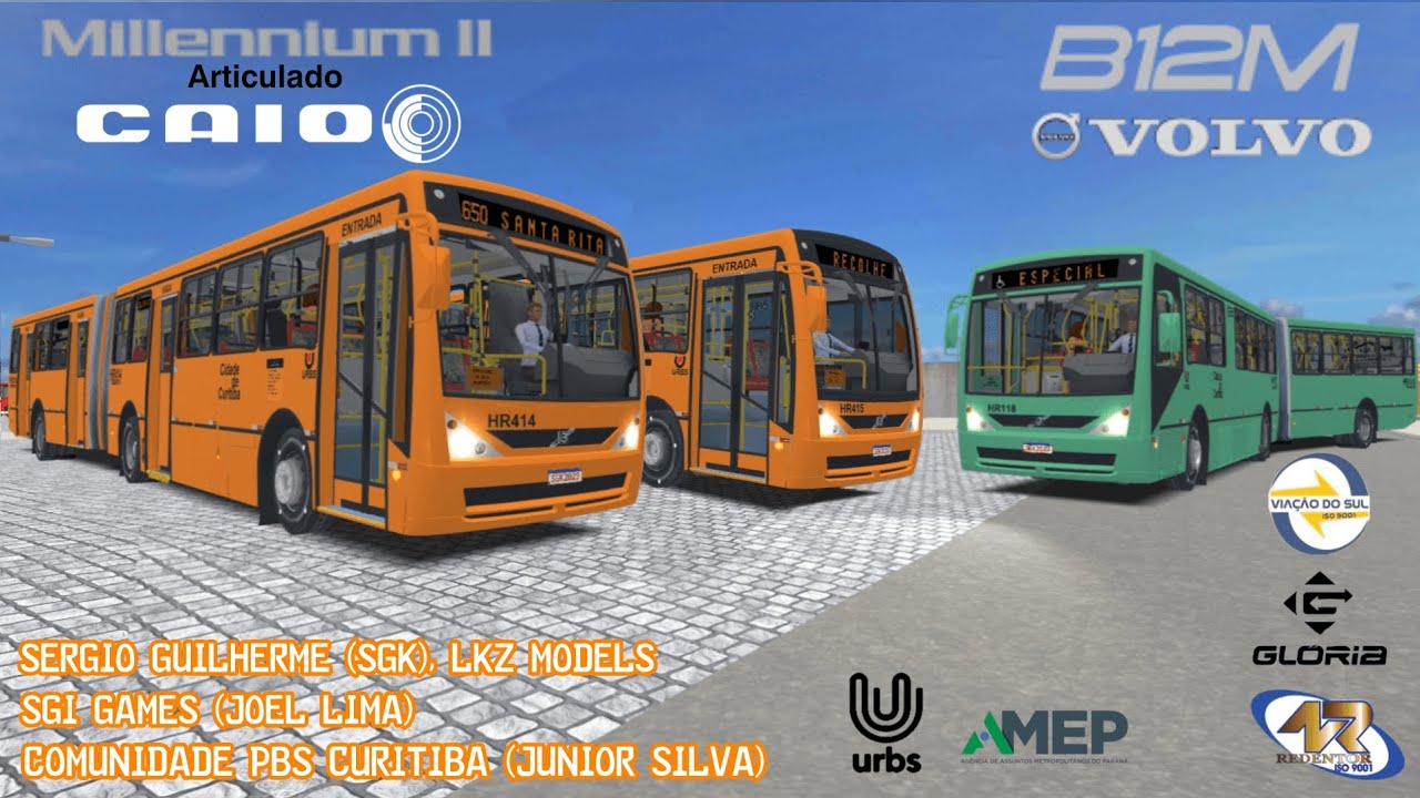 MOD Caio Millennium II Articulado Volvo B12M Pdr. Redentor Cwb by Com ...