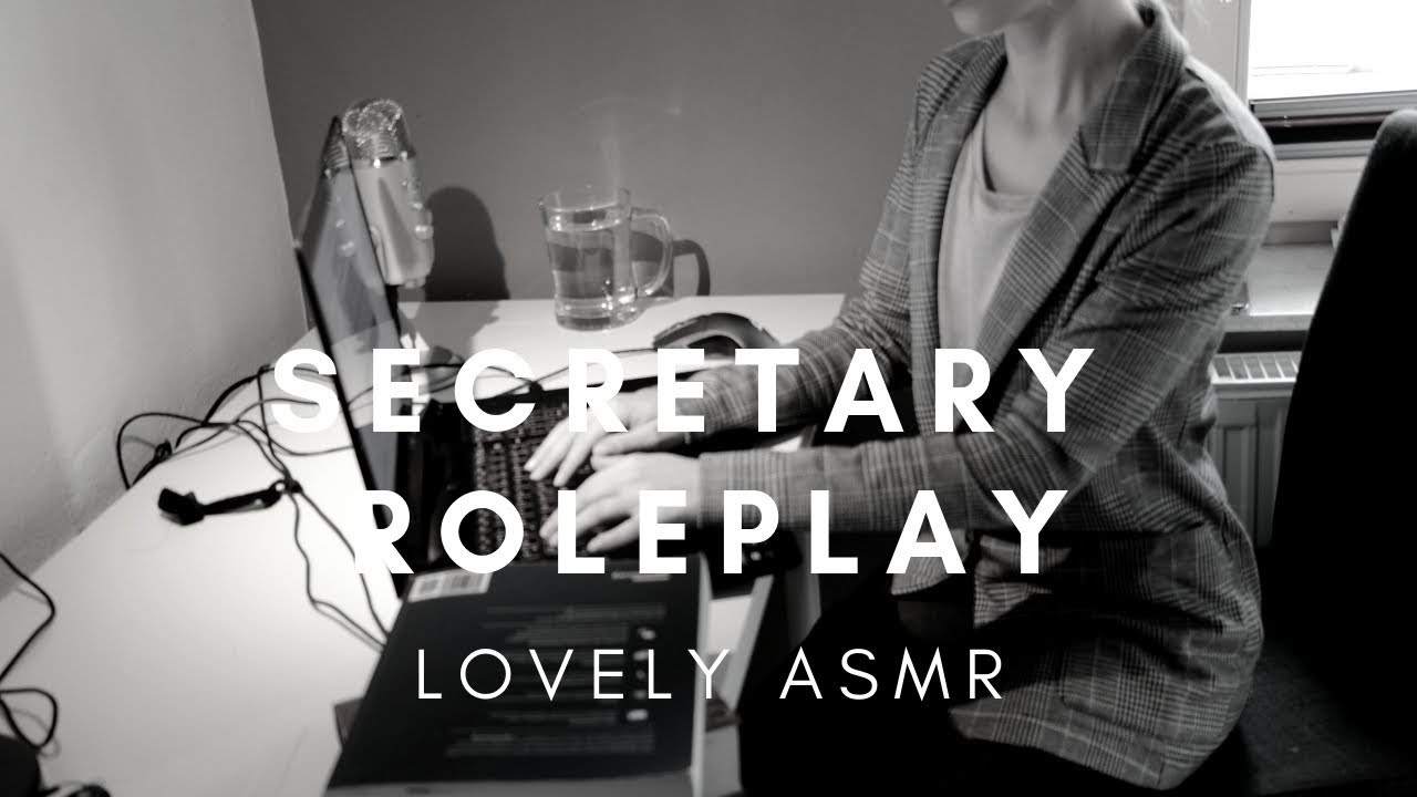 SECRETARY ROLEPLAY // ASMR - soft speaking, ripping paper, typing - YouTube