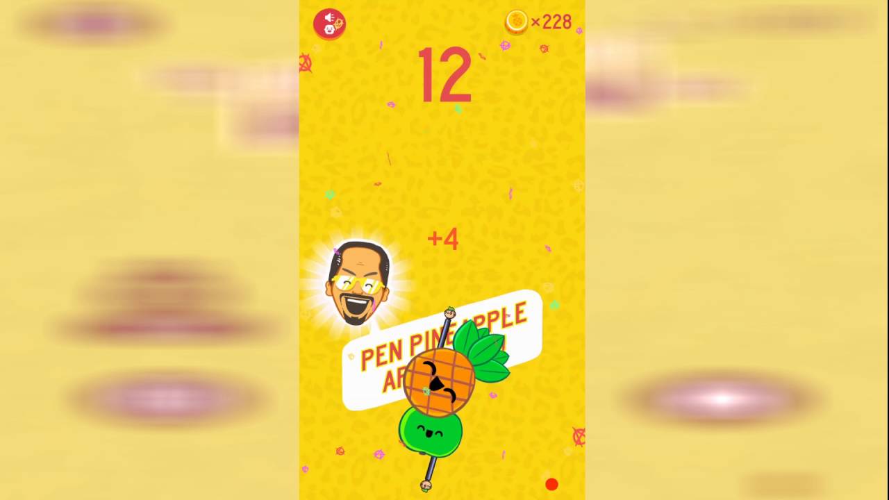 PPAP Pineapple Pen Game - My Best Score - YouTube