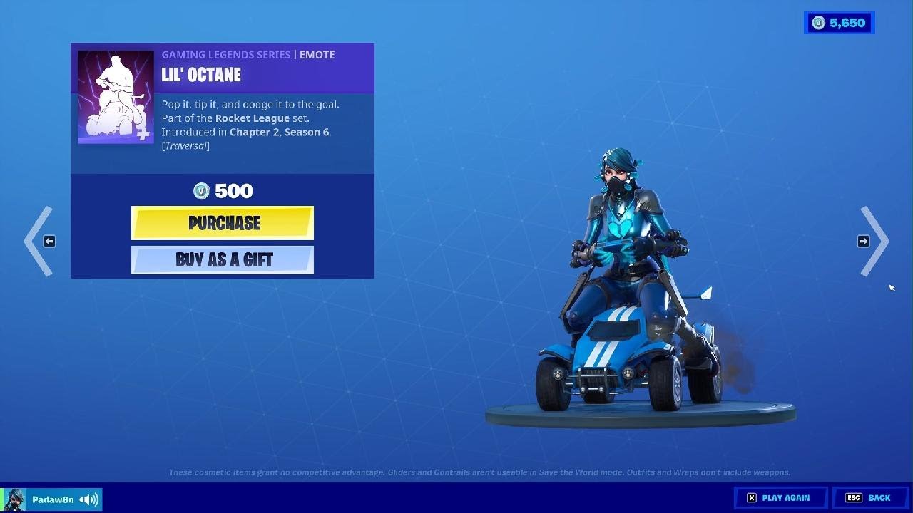 FORTNITE LIL OCTANE EMOTE IS HERE! | March 25th Item Shop Review - YouTube