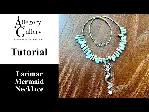 Larimar Mermaid Necklace Tutorial with Guest Teacher, Jenn Tuschong - YouTube