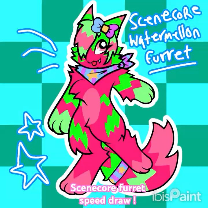 Scenecore furret speed draw ! 🩷🍉 - YouTube