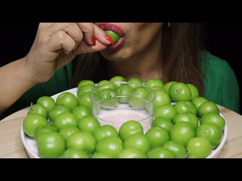 ASMR CANERIK CRUNCHY SOUR SMALL PLUMS MUKBANG no talking CREMA ASMR # ...