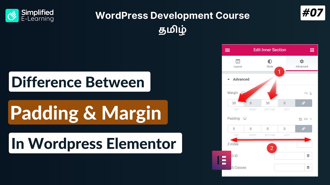 WordPress Padding & Margin Explained in Tamil | WordPress Development ...