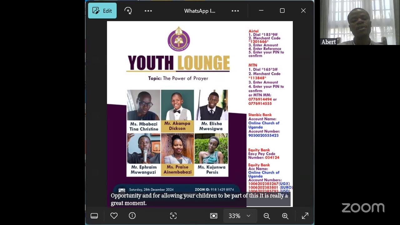 Youth Lounge 28/12/2024.Panelist Session. The Power of Prayer. - YouTube