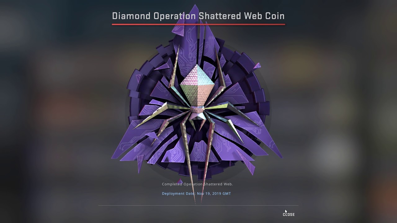 Diamond Operation Shattered Web Coin | CS:GO - YouTube