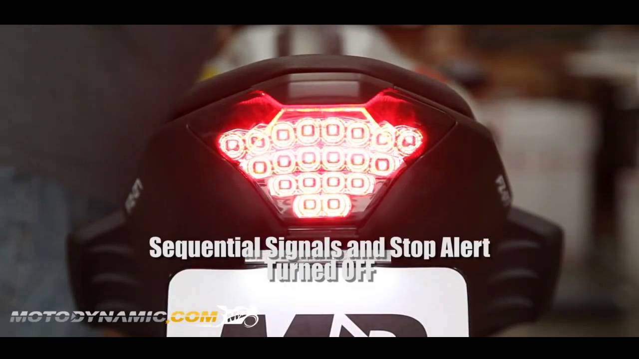 Stop Integrado LED secuencial Yamaha R3 y MT07 - YouTube
