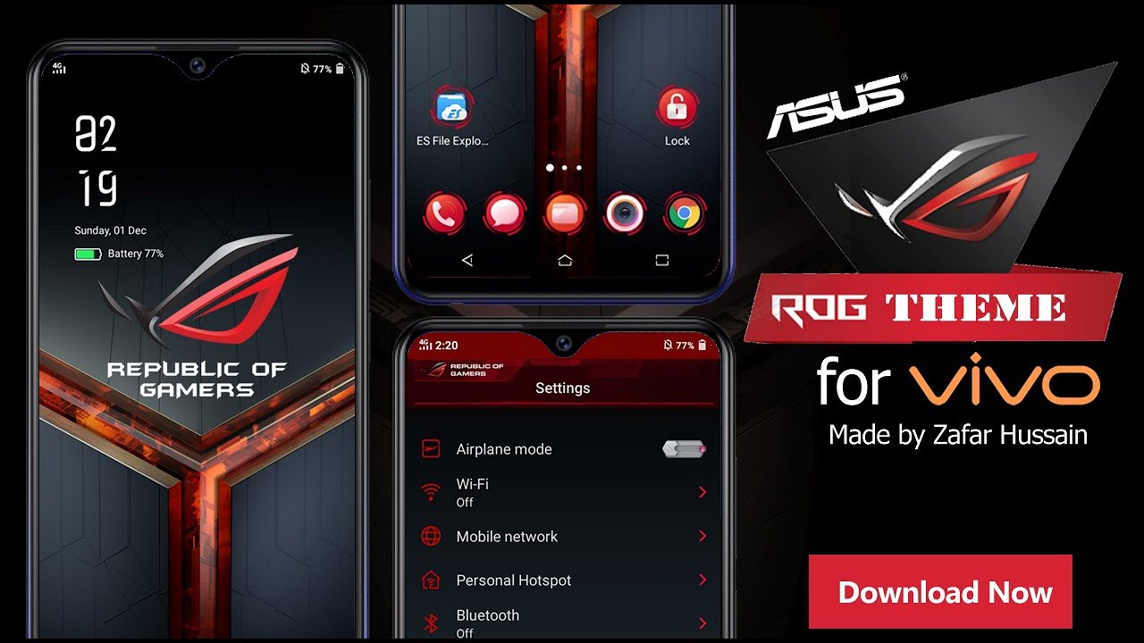 Tema ASUS ROG Phone Legend For All VIVO - YouTube