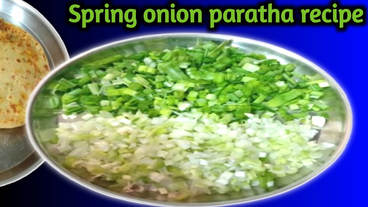 हरे प्याज का पराठा। Stuffed onion paratha|saga pyaz ka paratha|spring ...
