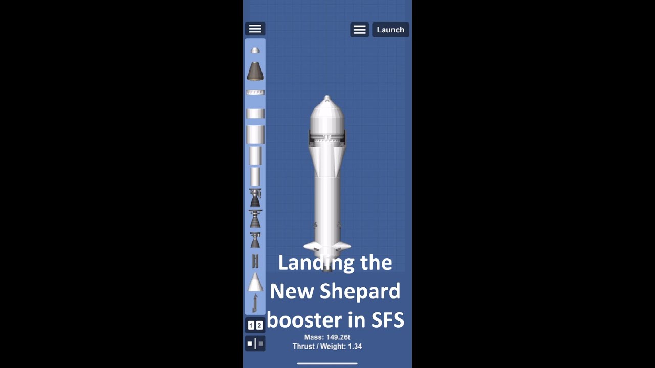 Landing the New Shepard booster in SFS - YouTube