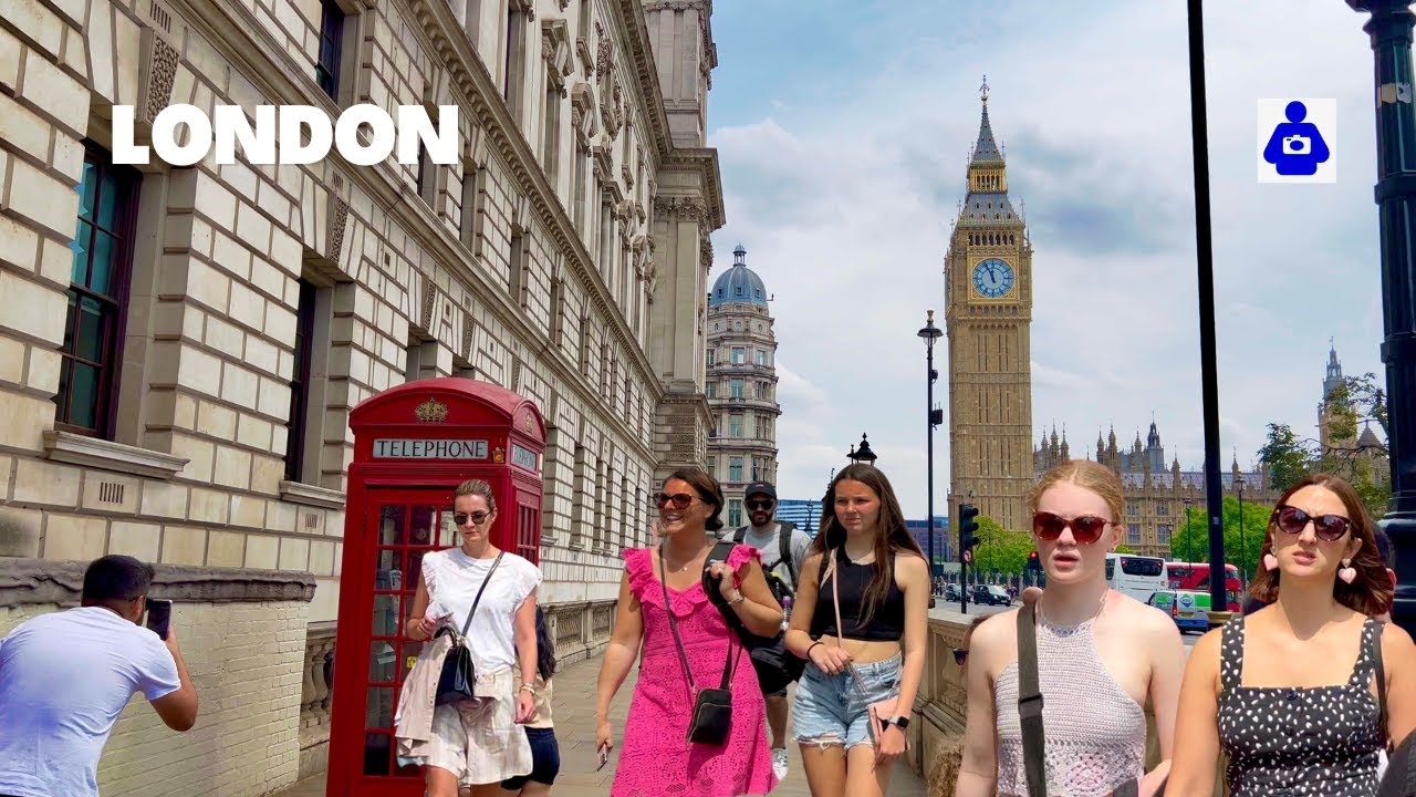 London Summer Walk 🇬🇧 Big Ben to Trafalgar Square | West End Live 2023 | Central London Walking ...