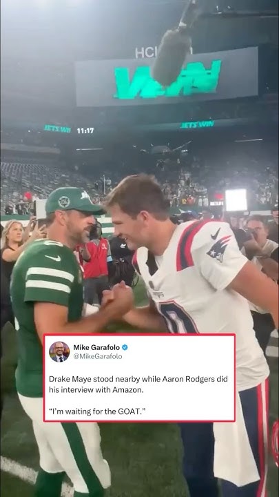 Drake Maye Got To Meet His “GOAT” Aaron Rodgers 🤝 (via mikegarafolo/X) - YouTube