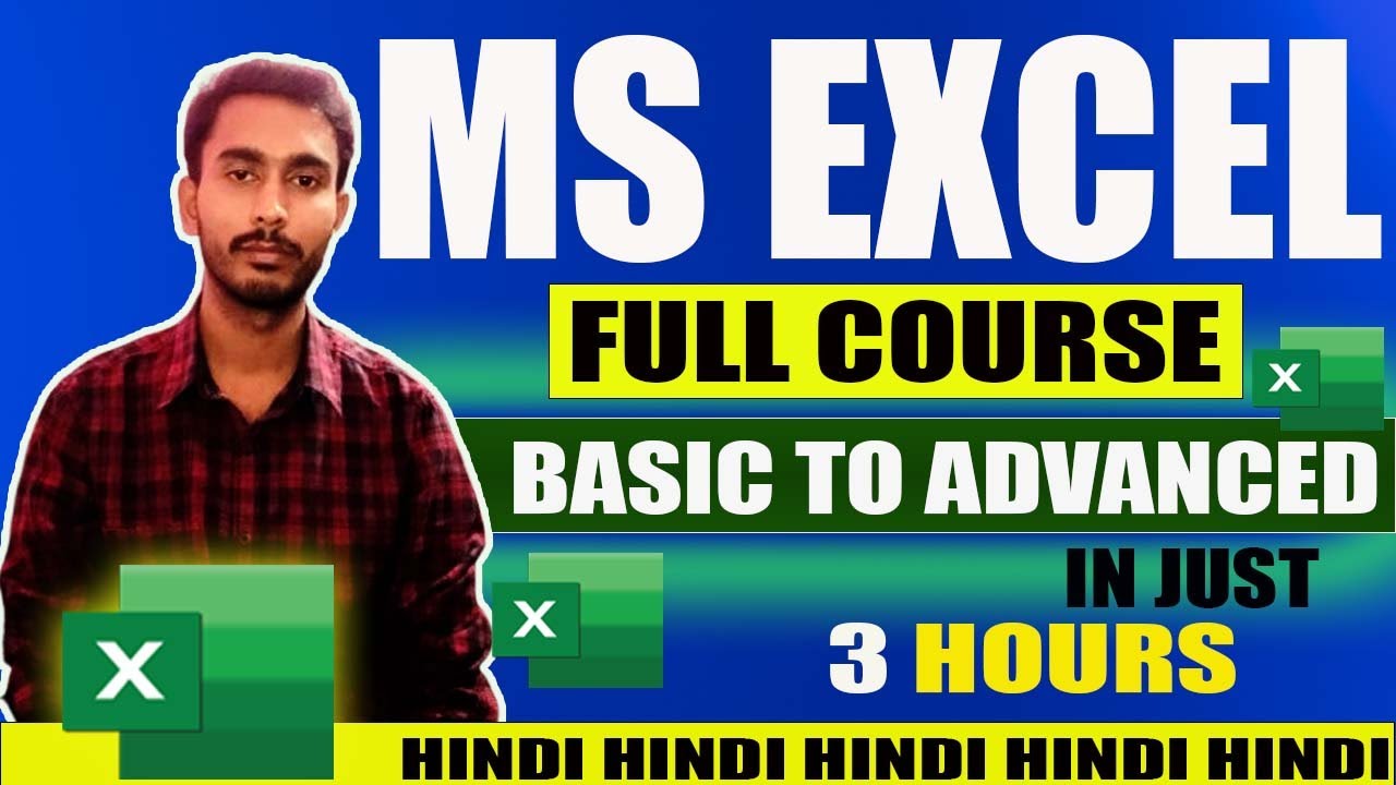 Excel Full Course Basic To Advanced Excel Course For Beginners Ms