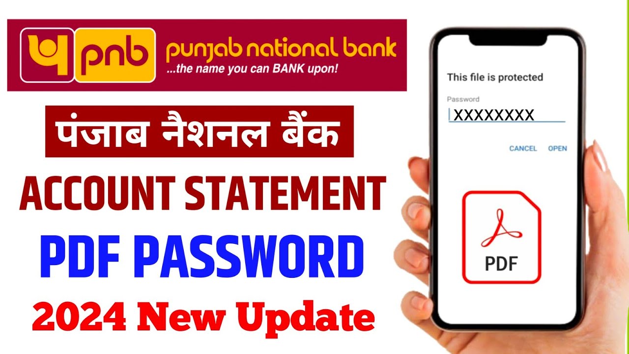 Punjab National Bank Statement PDF password 2024 | पंजाब नेशनल बैंक pdf ...
