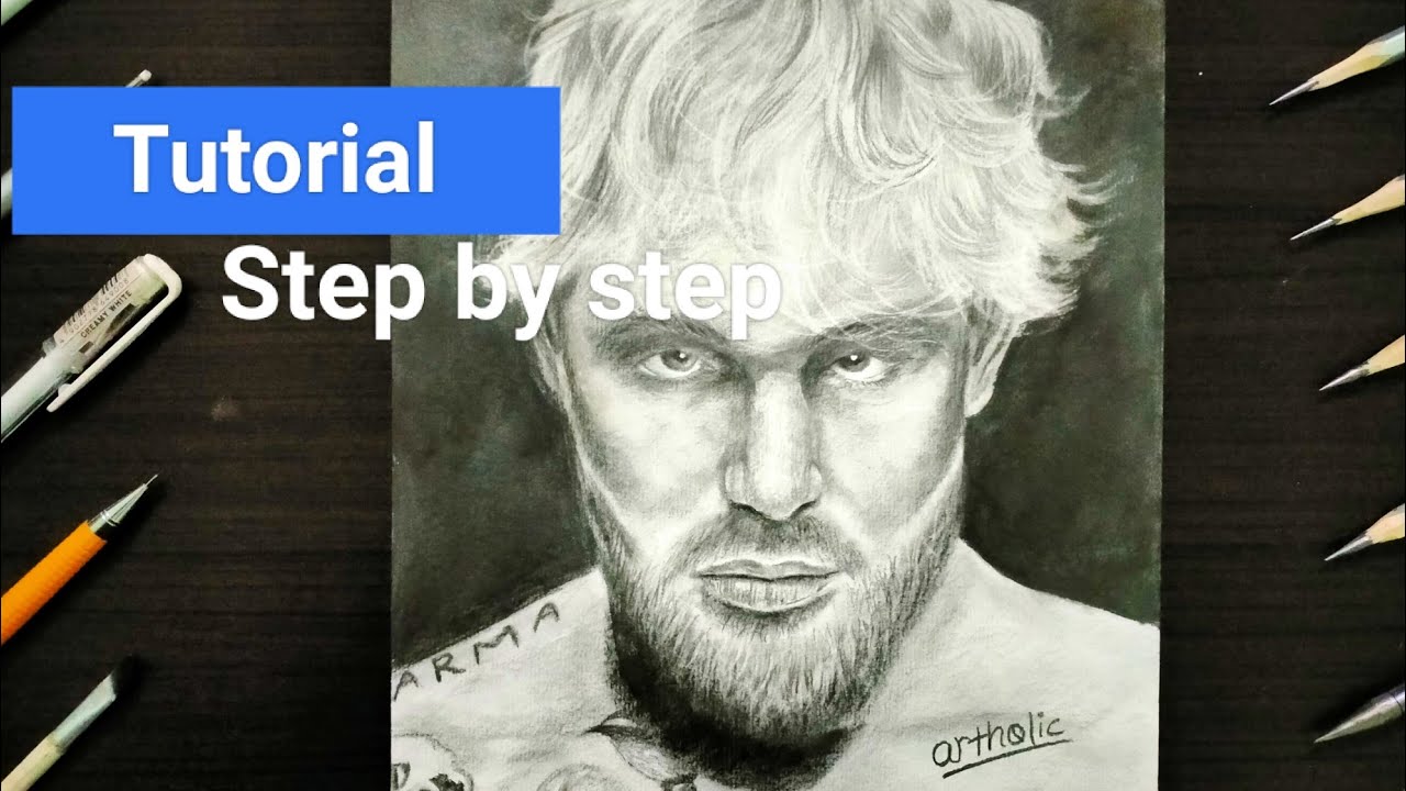 How to draw Portrait| Step by Step| Tutorial for Beginners|Drawing Jake ...
