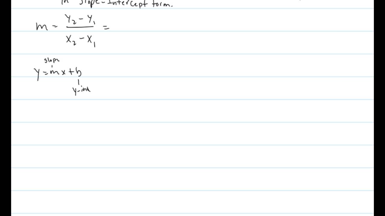 1 5 Rewrite In Slope Intercept Form YouTube 1-5-rewrite-in-slope-intercept-form-youtube