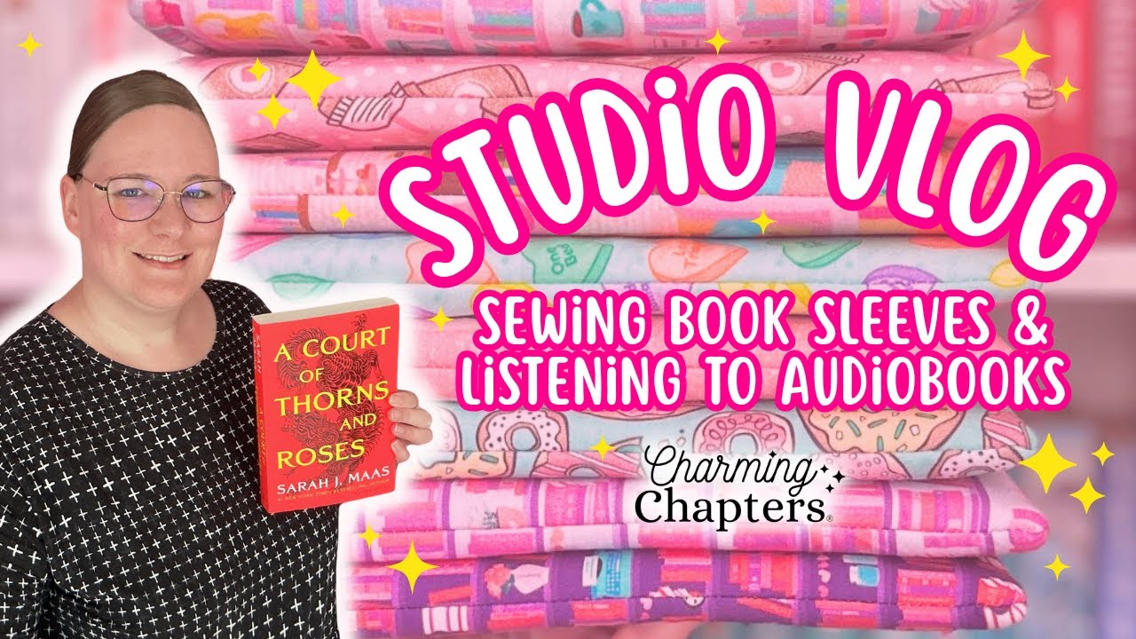 Studio Vlog #5 | Sewing Book Sleeves & Audiobook Vibes 📚🧵 - YouTube