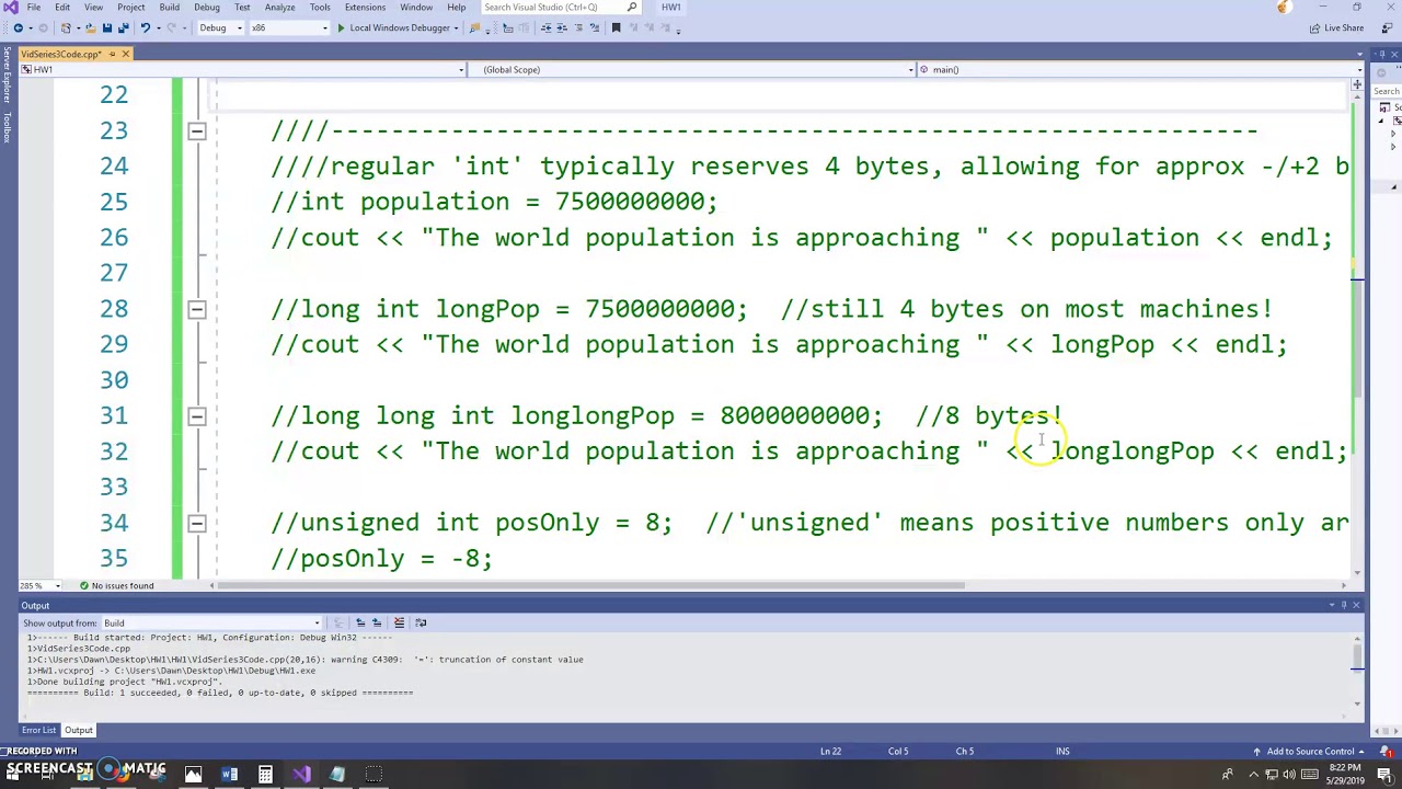 Integer Types - YouTube