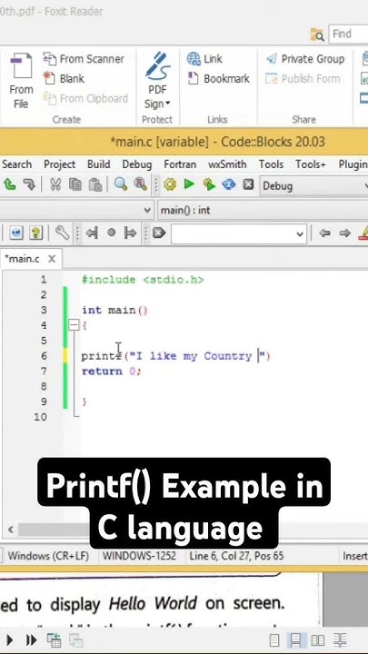 Printf Example In C Language Coding Code Clanguage Programming