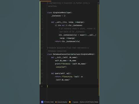 What’s the trick to create a Python singleton? Python Singleton Class The Surprising Trick ...