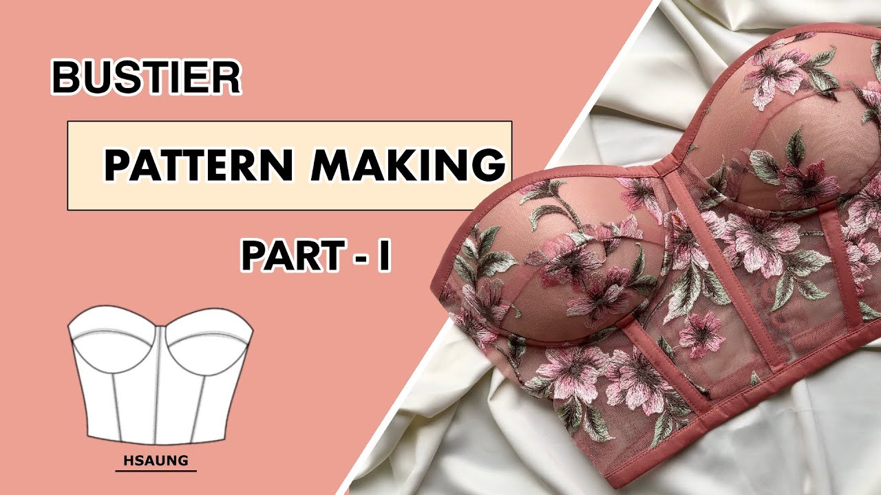 Bustier Pattern Making: How to draft Bustier Top Pattern - YouTube