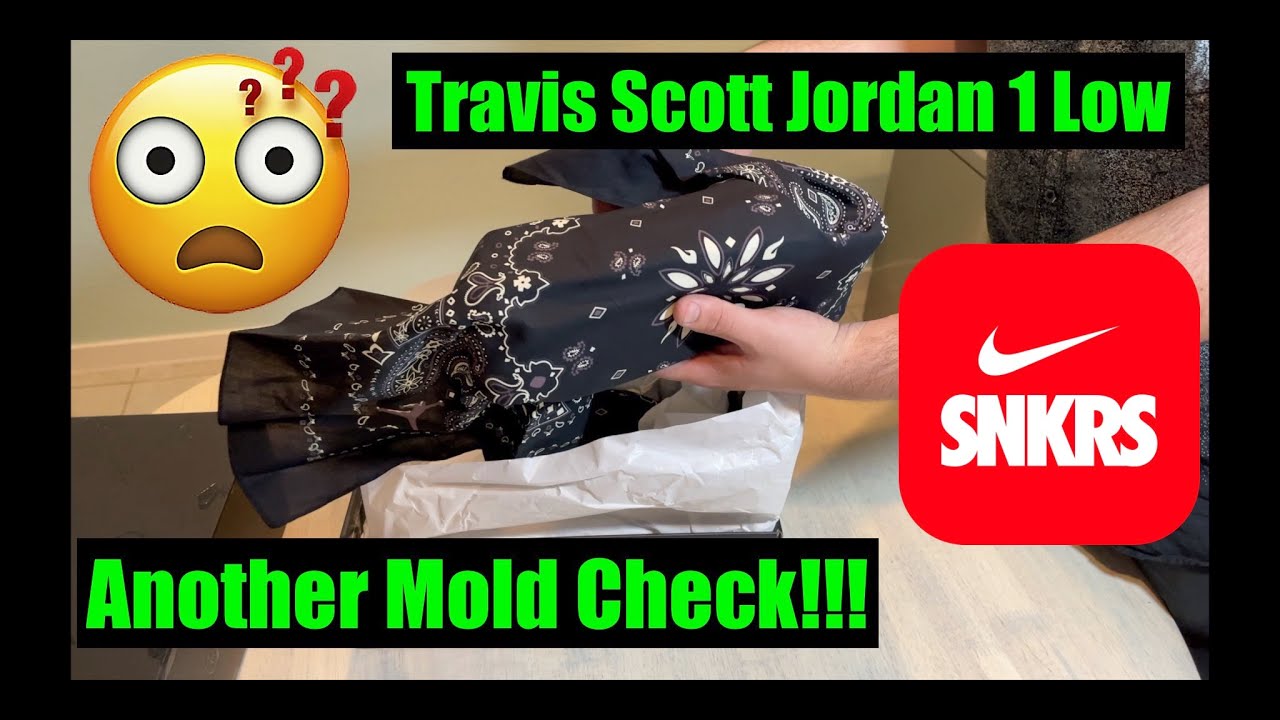Unboxing: Travis Scott Air Jordan 1 Low OG SP Black Phantom, MOLD ...