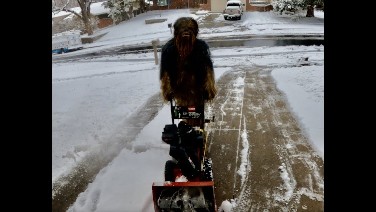 Chewbacca Snow Blowing - YouTube