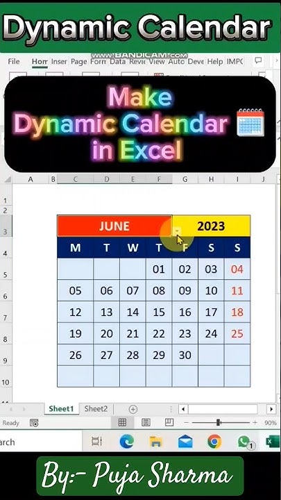 How to make Dynamic Calendar 🗓️ in Excel. Make Calendar 📆 in Excel. # ...