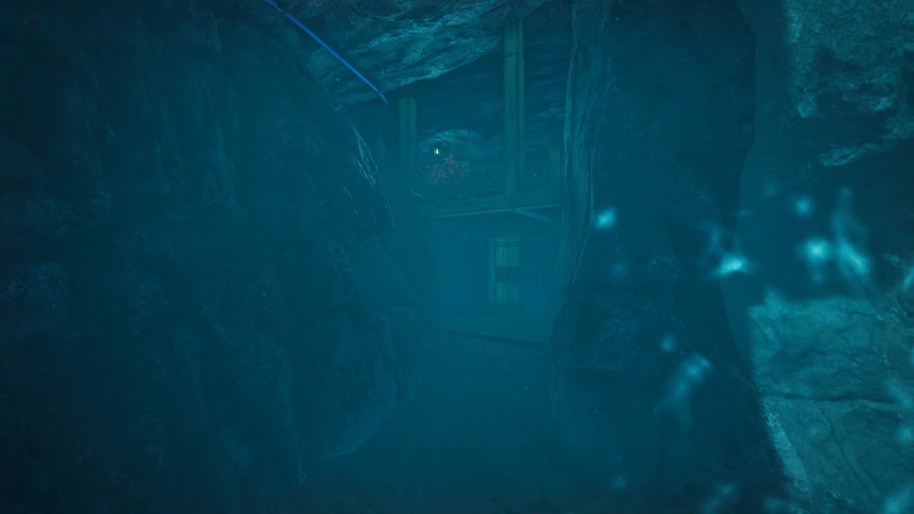 Hidden cave base behind waterfall - fit for 8 players - YouTube