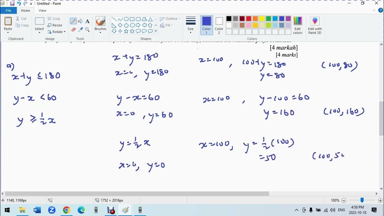 SPM 2022 AM P2 Q13 F5 C7 Linear Programming - YouTube