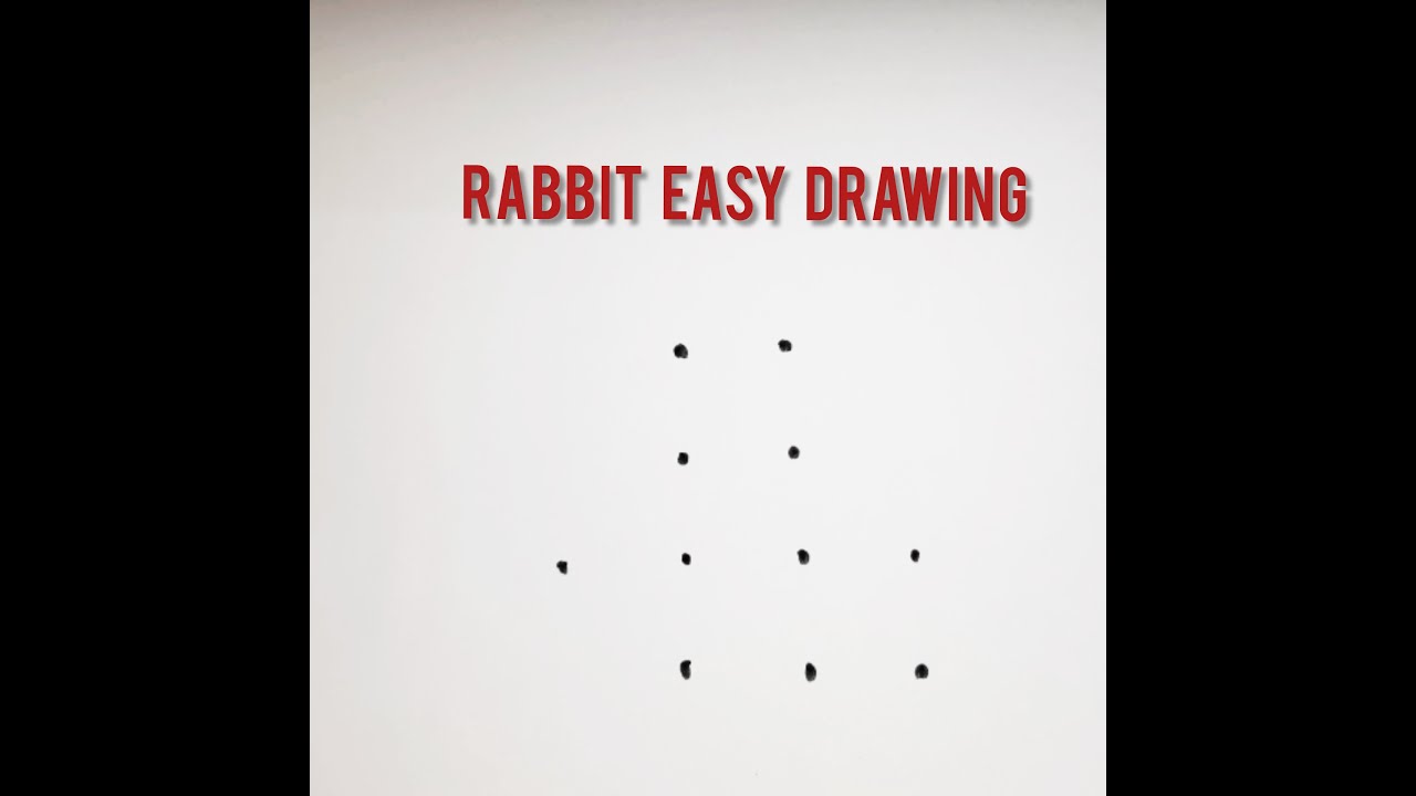 Easy rabbit drawing with dots|how to draw rabbit easy||dot drawing ...