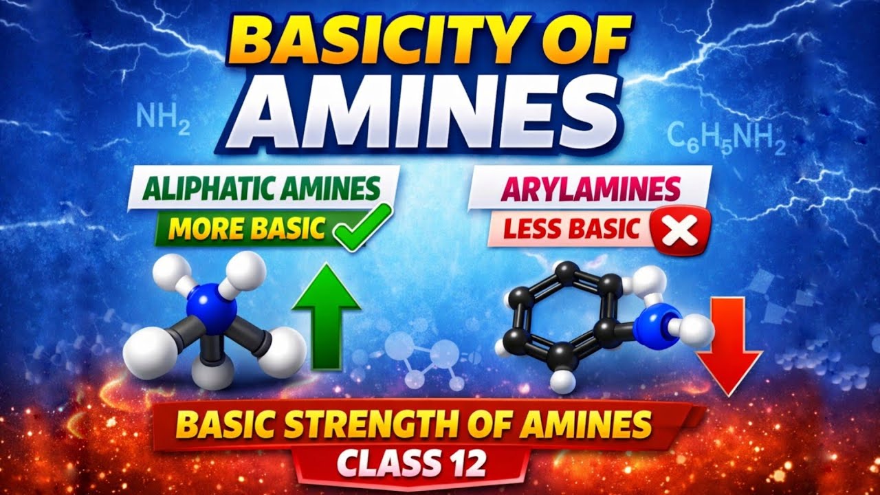 Basicity of Amines | Aliphatic vs Arylamines | Class 12 Chemistry - YouTube