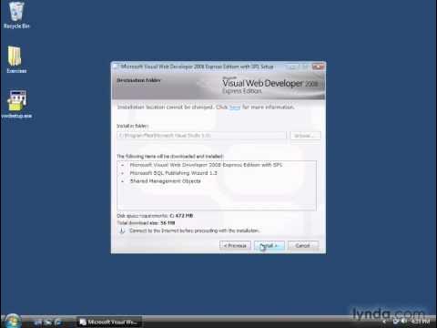 01 02 Installing Microsoft Visual Web Developer 2008 - YouTube