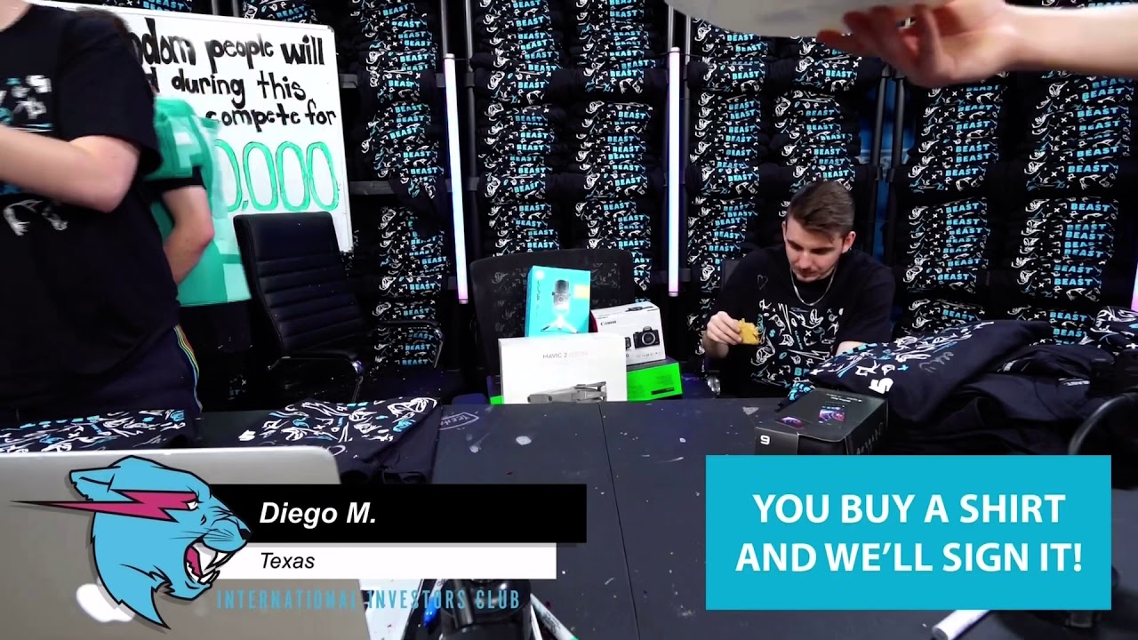 Mr beast falls off chair - YouTube