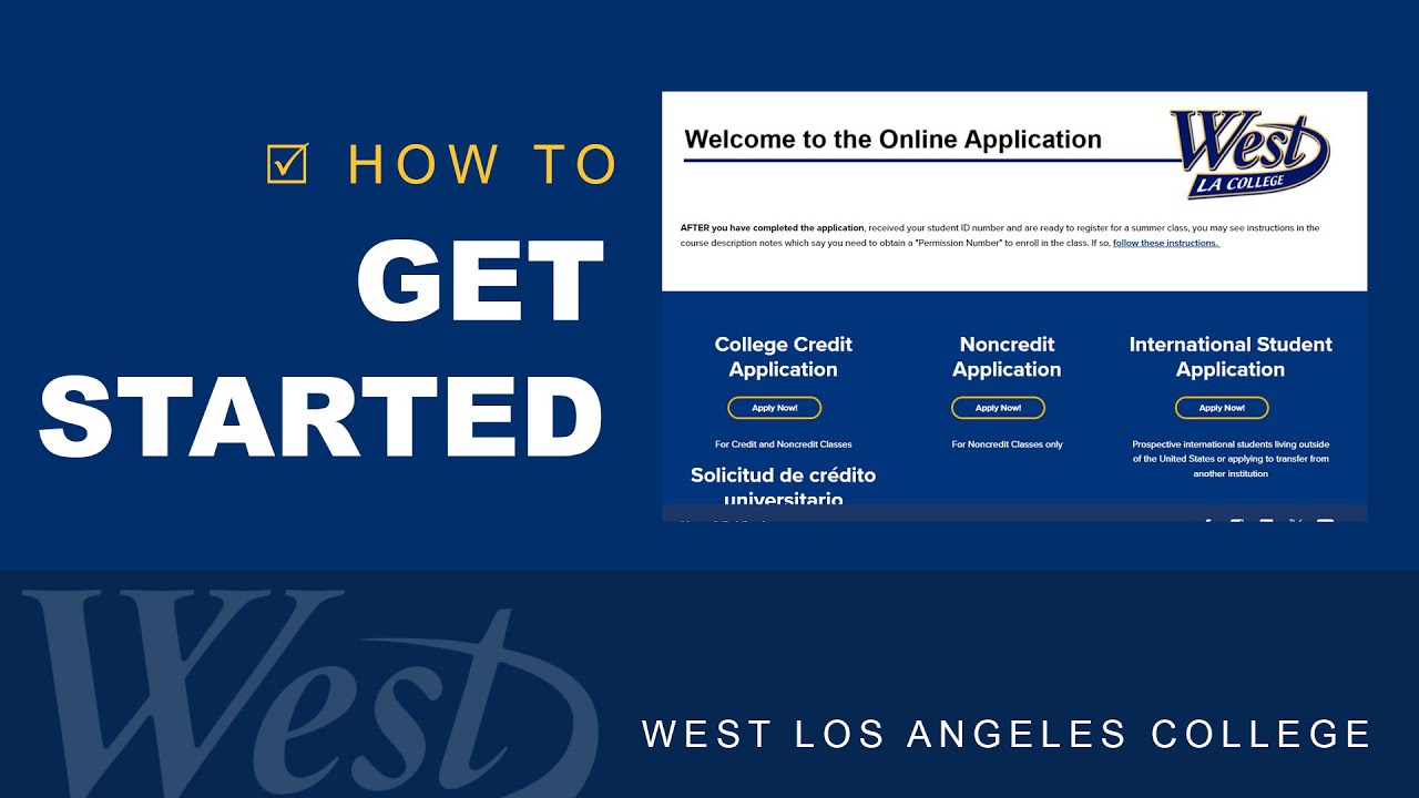 How to Get Started at West LA College - YouTube