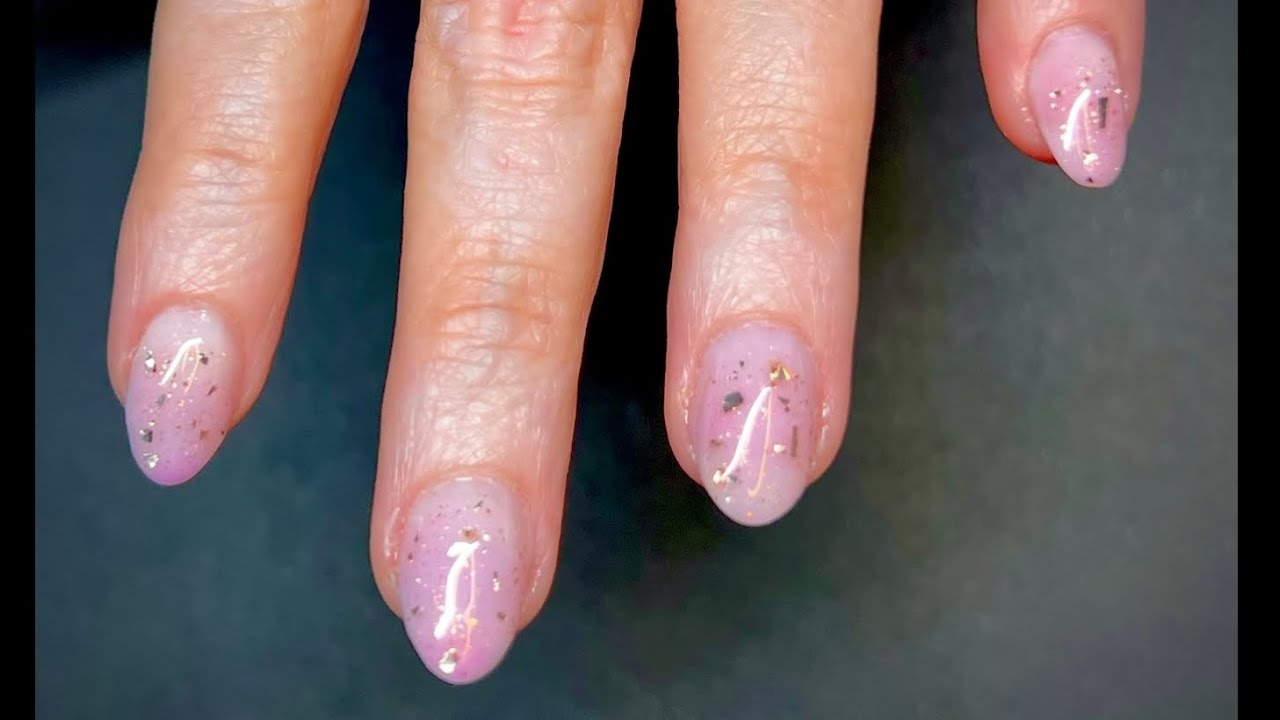 Pink and White Ombre BIAB Overlay! Beginner Nail Tech at Work! - YouTube