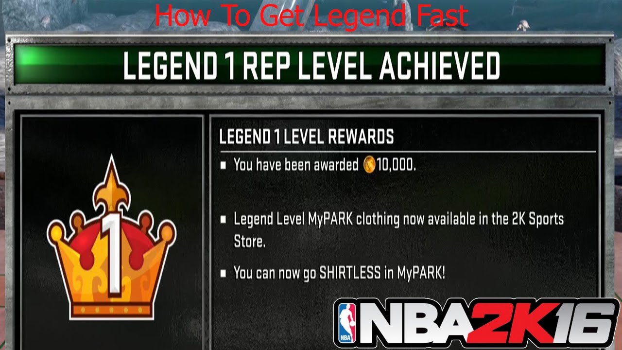 NBA 2K16 MyPark | How To Rep Up FAST! Quickest Way to Legend 5 (Legit ...