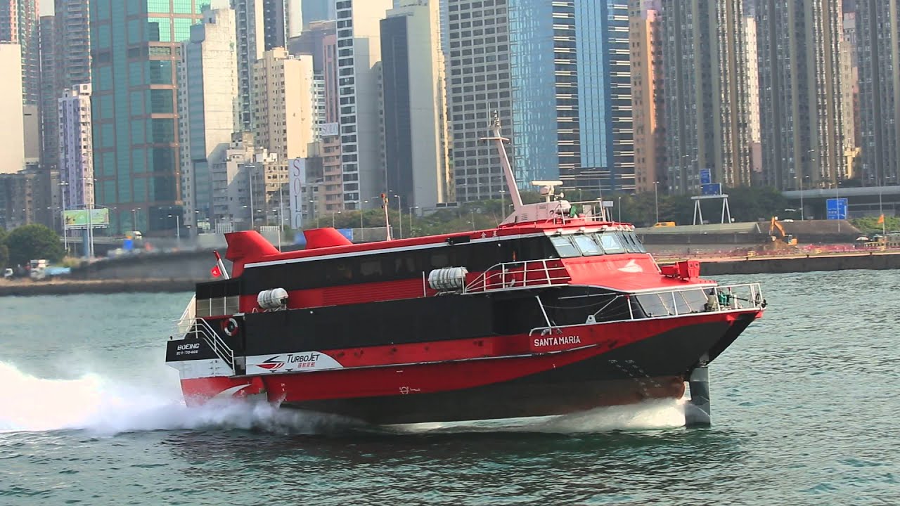 [Boeing Jetfoil ジェット船] 金星 SANTA MARIA, take off - YouTube