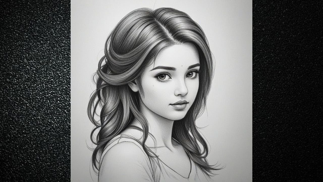 How to Draw a Beautiful Girl | Realistic Pencil Art Tutorial - YouTube