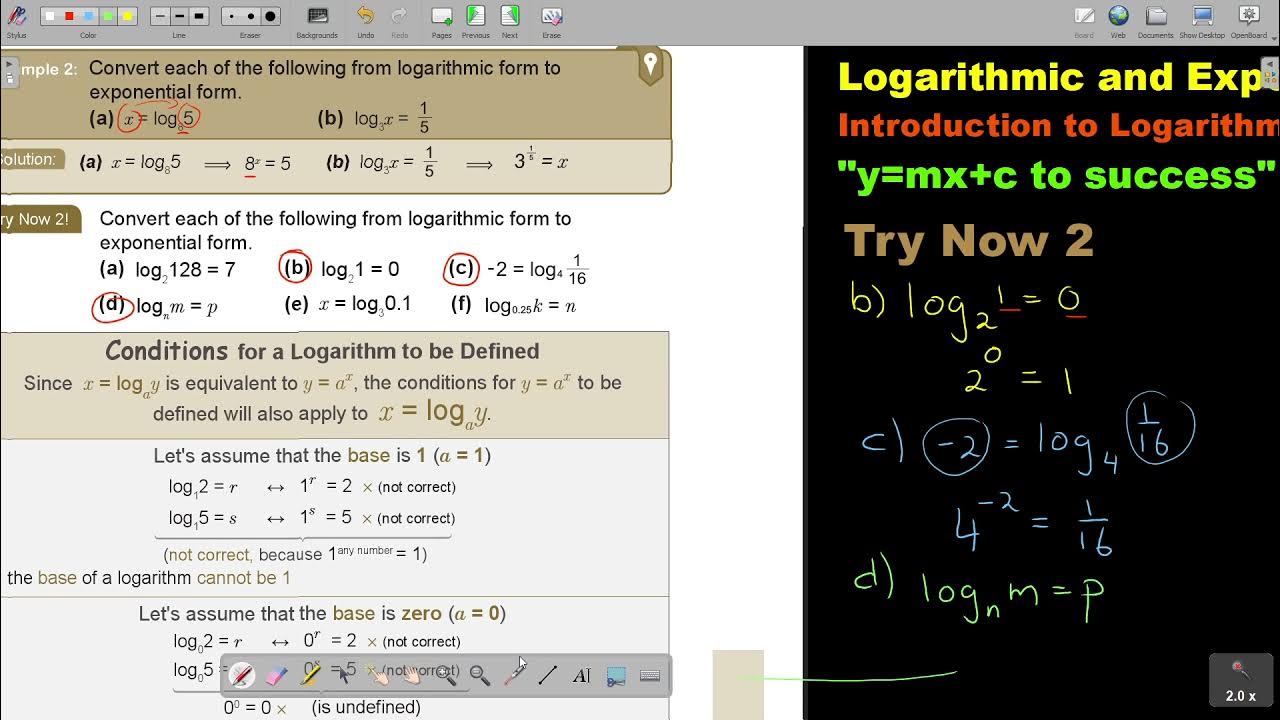 9 2 Introduction to Logarithms Part 2 - YouTube