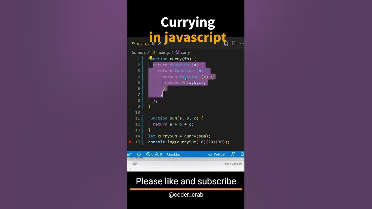 currying in Javascript #shorts - YouTube